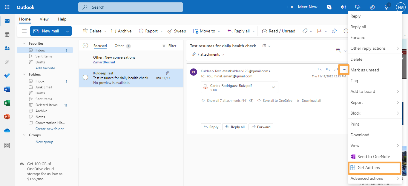 Outlook 365 Extension